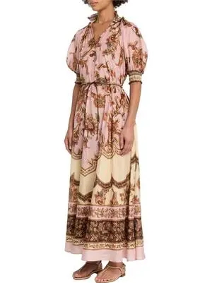 Zimmermann Aster Billow Maxi Dress - Mauve Jaco