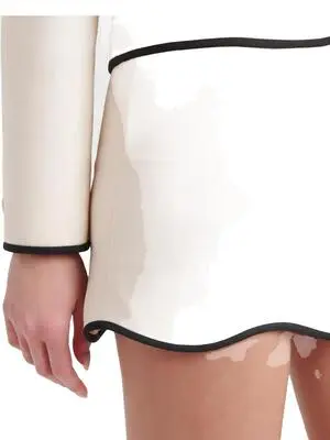 Valentino Garavani Piped Wave Hem Miniskirt - Vanilla