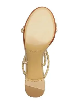 ALEXANDRE BIRMAN 45mm Elba Semolina Braided Leather Sandals - Semolina/g