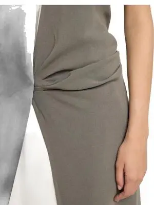 Proenza Schouler Elsa Draped Matte Crepe Dress - Black Mult
