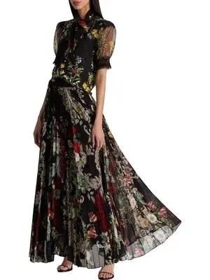 Alice + Olivia Katz Pleated Maxi Skirt - Freespirit