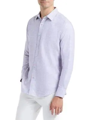 Robert Graham Apos;s Edison Cotton Space Dye Check Sport Shirt - Multi