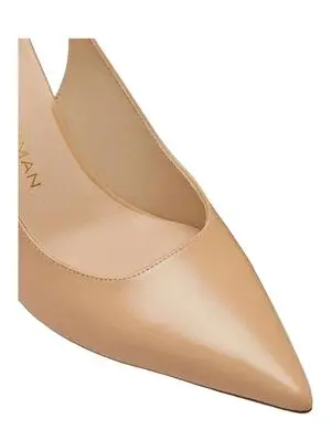 STUART WEITZMAN 75mm Power Leather Slingback Pumps - Adobe