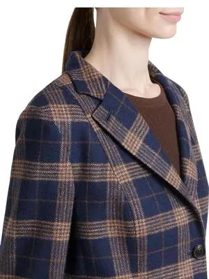 Kiton Plaid Single-breasted Blazer - Blue