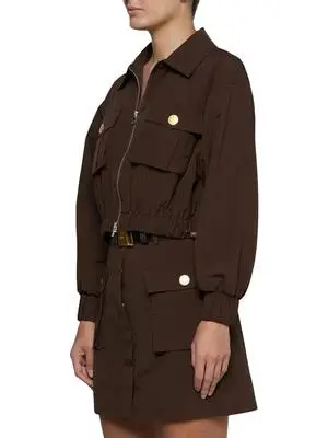 L & APOS;AGENCE Kade Cargo Pocket Windbreaker Jacket - Dark Java