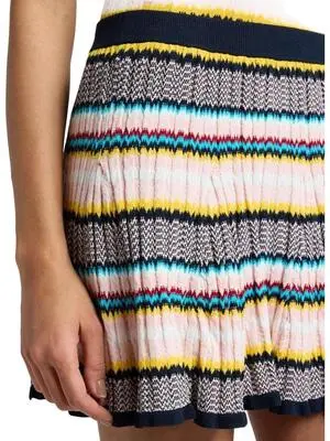 CASABLANCA Multicolor Knit Chevron Mini Skirt