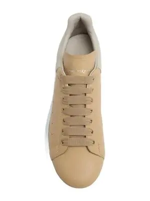 Alexander McQueen Men & Apos;s Oversized Soft Leather Sneakers Shellbeige