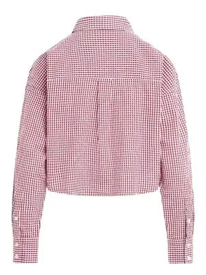 FAVORITE DAUGHTER The Crop Ex-boyfriend Gingham Shirt