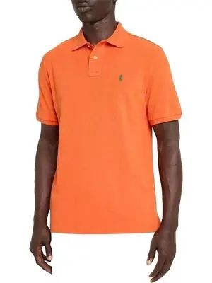 Polo Ralph Lauren Men & Apos;s The Iconic Cotton Mesh Polo Shirt Orange
