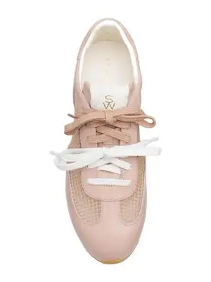 STUART WEITZMAN Bond Mesh And Leather Low-top Sneakers - Blushful/c