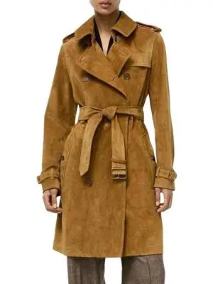BURBERRY Kennsington Cashmere Trench Coat