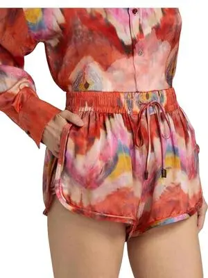 Zimmermann Alchemy Printed Silk Relaxed-fit Shorts - Ruby Tie D