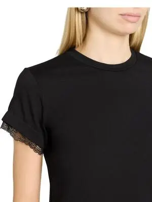 Generation Love Christella Lace-trim T-shirt - Black