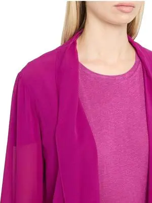 Eileen Fisher Open-front Silk Jacket - Brblm