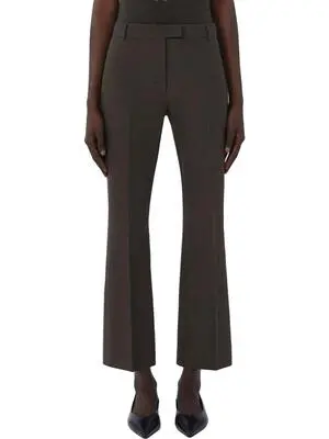 Max Mara Fatina Cotton Kickflare-leg Ankle Pants - Medium Gre