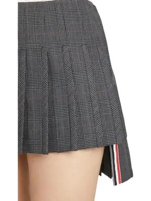 Thom Browne Pleated Virgin Wool Midi Skirt - Dark Grey