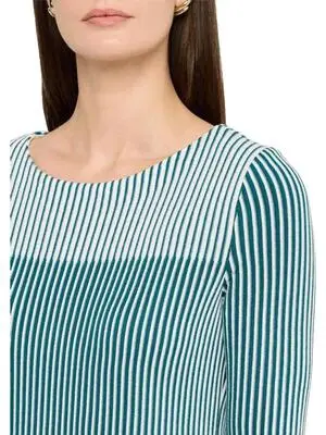 MISOOK Two-tone Striped Knit Tunic