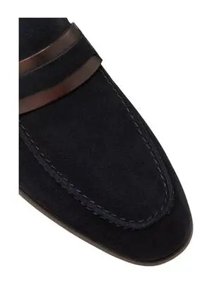 Magnanni Apos;s Daniel Suede Penny Loafers - Navy