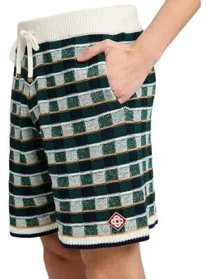 Casablanca Mosaic Cotton Knit Shorts - Multi