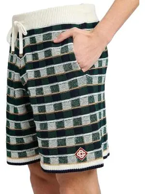Casablanca Mosaic Cotton Knit Shorts - Open