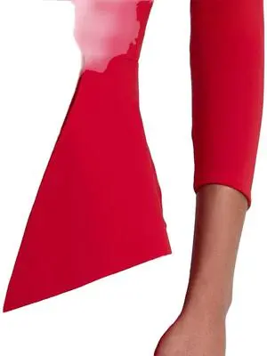 Chiara Boni La Petite Robe Zuhur Side-ruffle Bodycon Midi Dress - Ruby