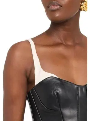 Simkhai Cortland Bustier Midi Dress - Black Mult