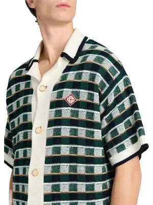 Casablanca Mosaic Cotton Knit Shirt Multi