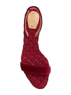 Aera Claudia 75mm Vegan Leather Slingback Sandals - Deep Crims