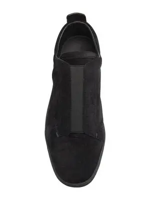 CHRISTIAN LOUBOUTIN Apos;s St Louis Suede Slip-on Sneakers - Black
