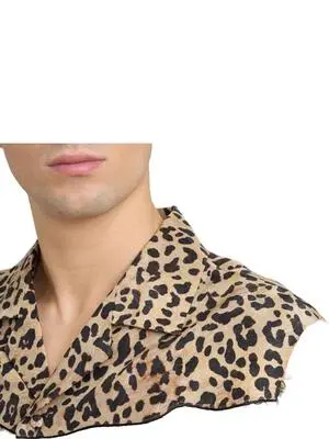 Valentino Garavani Apos;s Leopard Floral Silk Camp Shirt - Multi