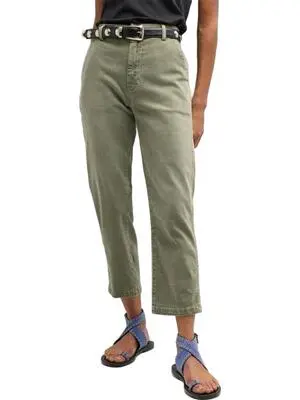 AMO Easy Relaxed Straight-leg Crop Trousers
