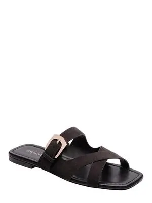 STUART WEITZMAN Sai Suede Slide Sandals - Shadow