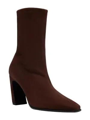 STUART WEITZMAN Stassi 85mm Stretch Booties - Walnut