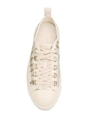 Amiri Court Tie Dye Canvas Low-top Sneakers - Alabaster