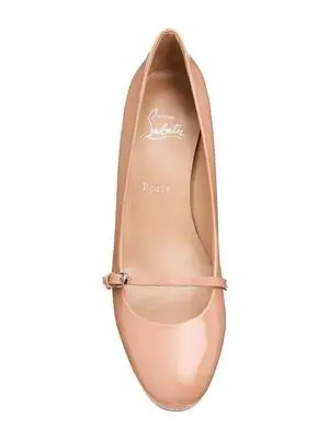 CHRISTIAN LOUBOUTIN 55mm Jane Nina Patent Leather Mary Jane Pumps - Blush