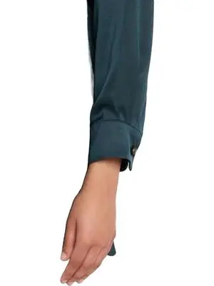 Giorgio Armani Long-sleeve Silk Tunic Shirt - Multi