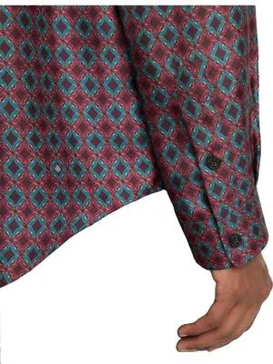 Balmain Apos;s Geometric Tie-print Silk Button-down Shirt - Aaa Multic