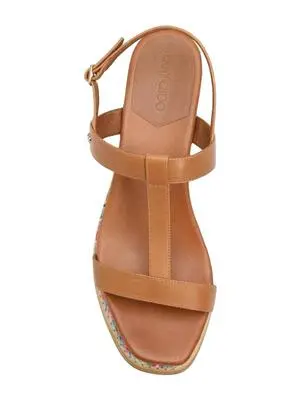 JIMMY CHOO Theia 60mm Leather & Raffia Wedge Sandals - Multi