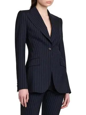 Dolce & Gabbana Pinstriped Stretch Virgin-wool Single-breasted Blazer - Rigato
