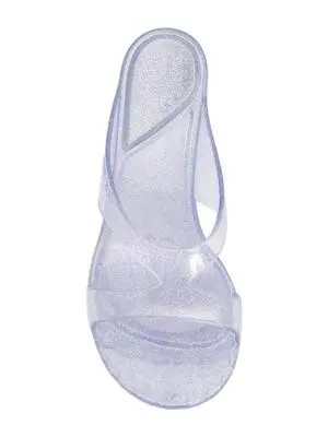 JIMMY CHOO Jelly Drop 50mm Glittery Tpu Sandals - Silver
