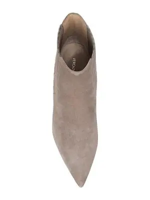 Veronica Beard 70mm Lisa Suede Ankle Booties - Bark