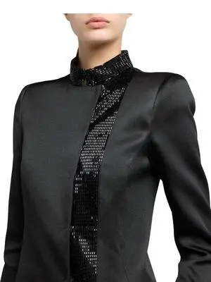Giorgio Armani Embroidered Silk Single-breasted Jacket - Multi