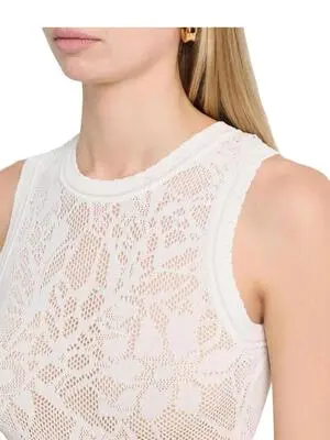 TOCCIN Lettie Lace Tank Top - Optic