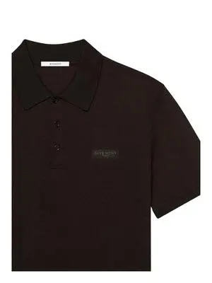 GIVENCHY Men & Apos;s Grosgrain Label Cotton Polo Shirt