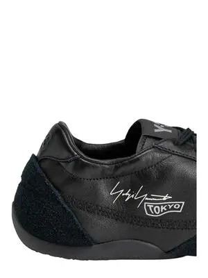 Y3 Apos;s Tokyo Warped Leather Sneakers - Black