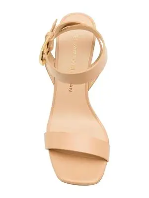 STUART WEITZMAN 85mm Sai Leather Ankle-strap Sandals - Adobe