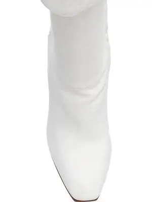 Alexander McQueen 105mm Horn Leather Knee-high Boots - Ivory