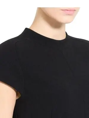 Theory Cap-sleeve Mock Turtleneck Mini Dress - Black - 00