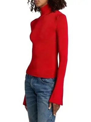 Brandon Maxwell The Dawson Turtleneck Top - Red