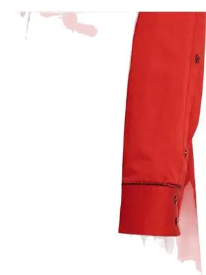 CHRISTOPHER JOHN ROGERS Convertible Jumbo Cotton Twill Shirt